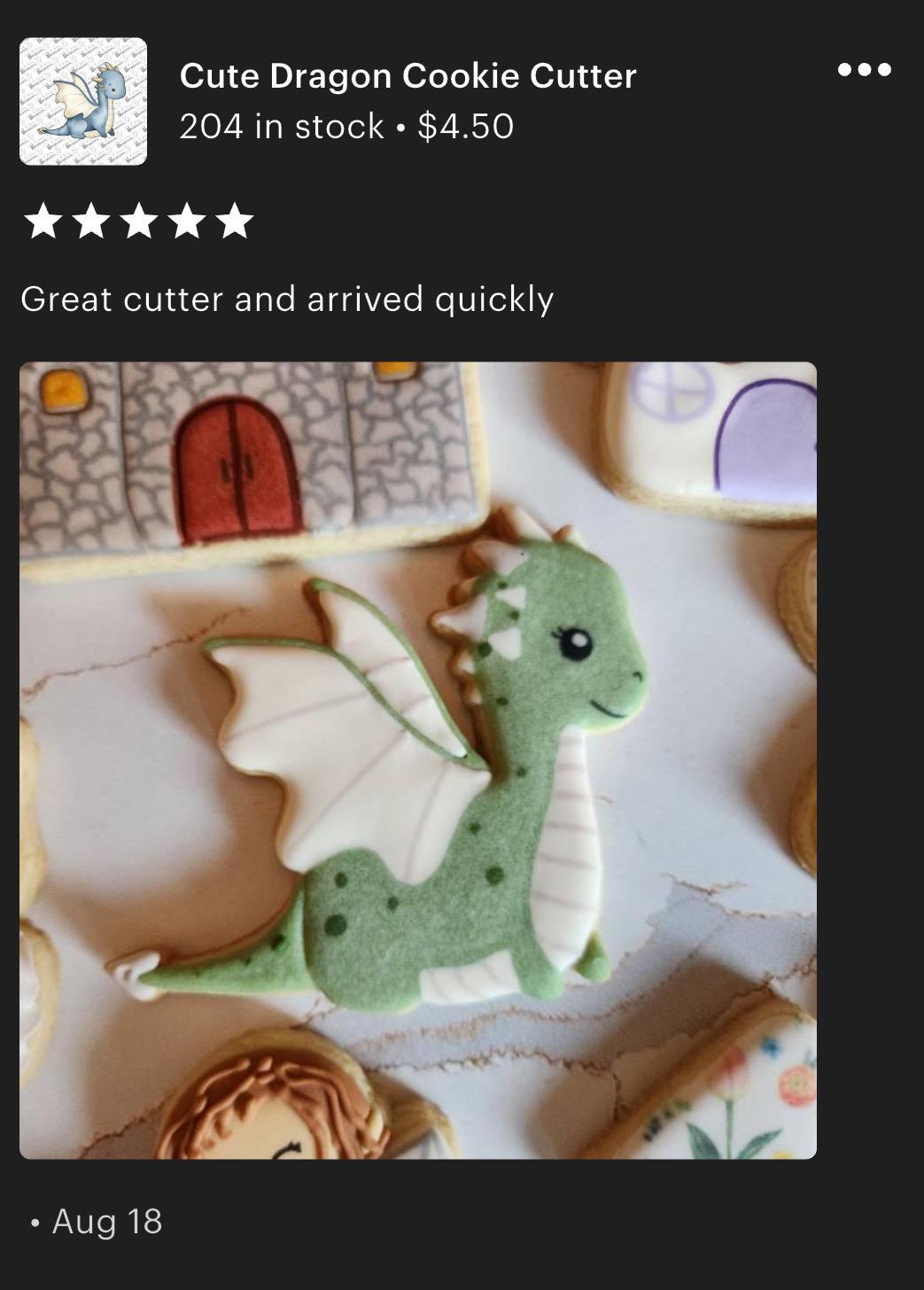 Cute Dragon Cookie Cutter - Etsy