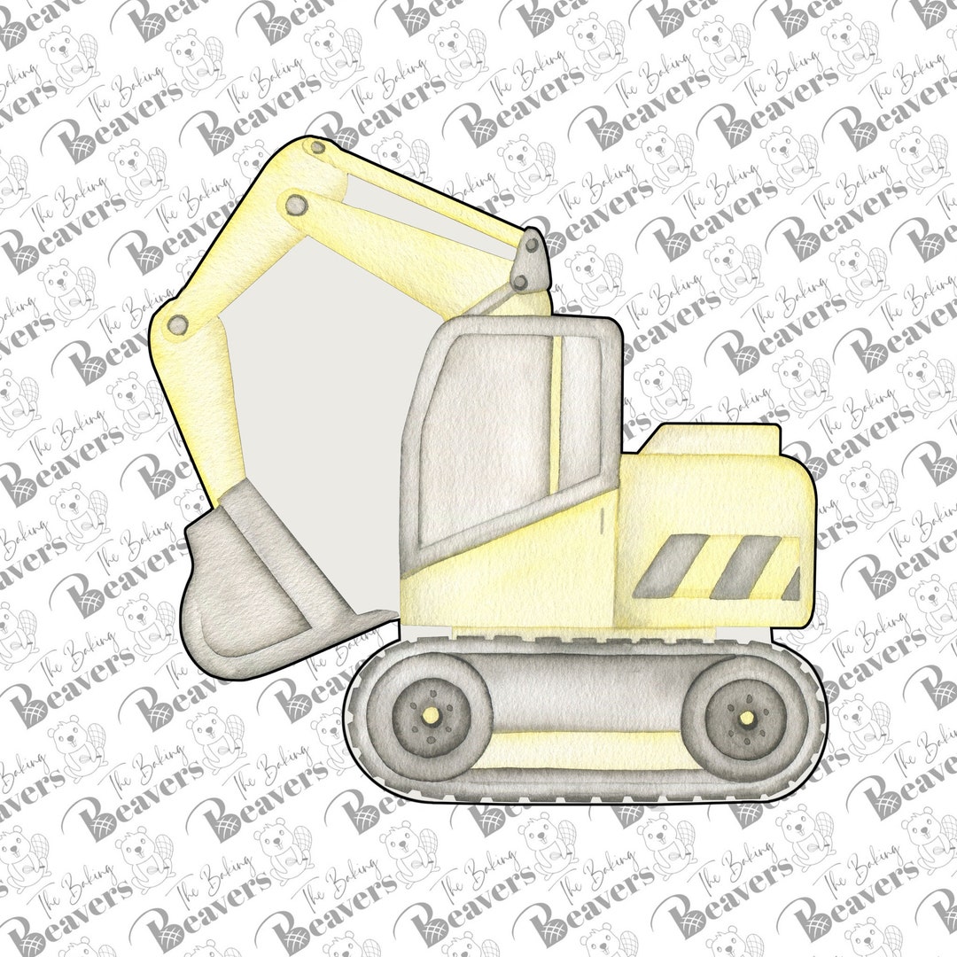 Backhoe Excavator Truck Cookie Cutter - Etsy
