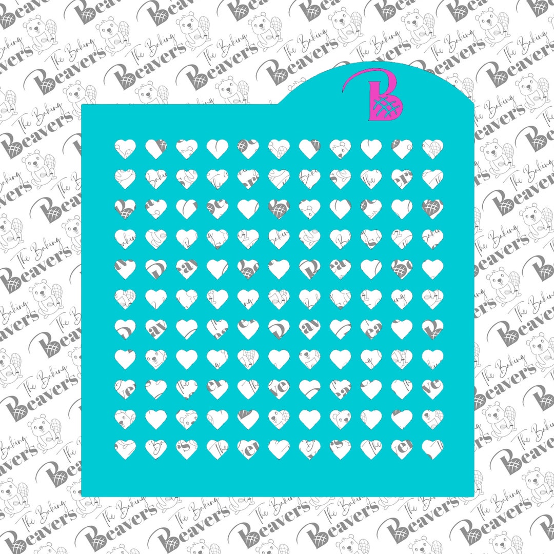 Pointed Heart Sprinkle Stencils - Etsy