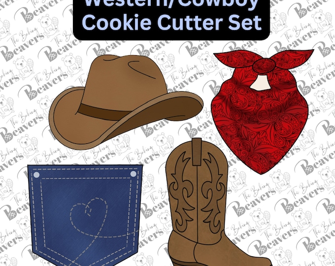 Western/country Set of 4 Cookie Cutters - Etsy