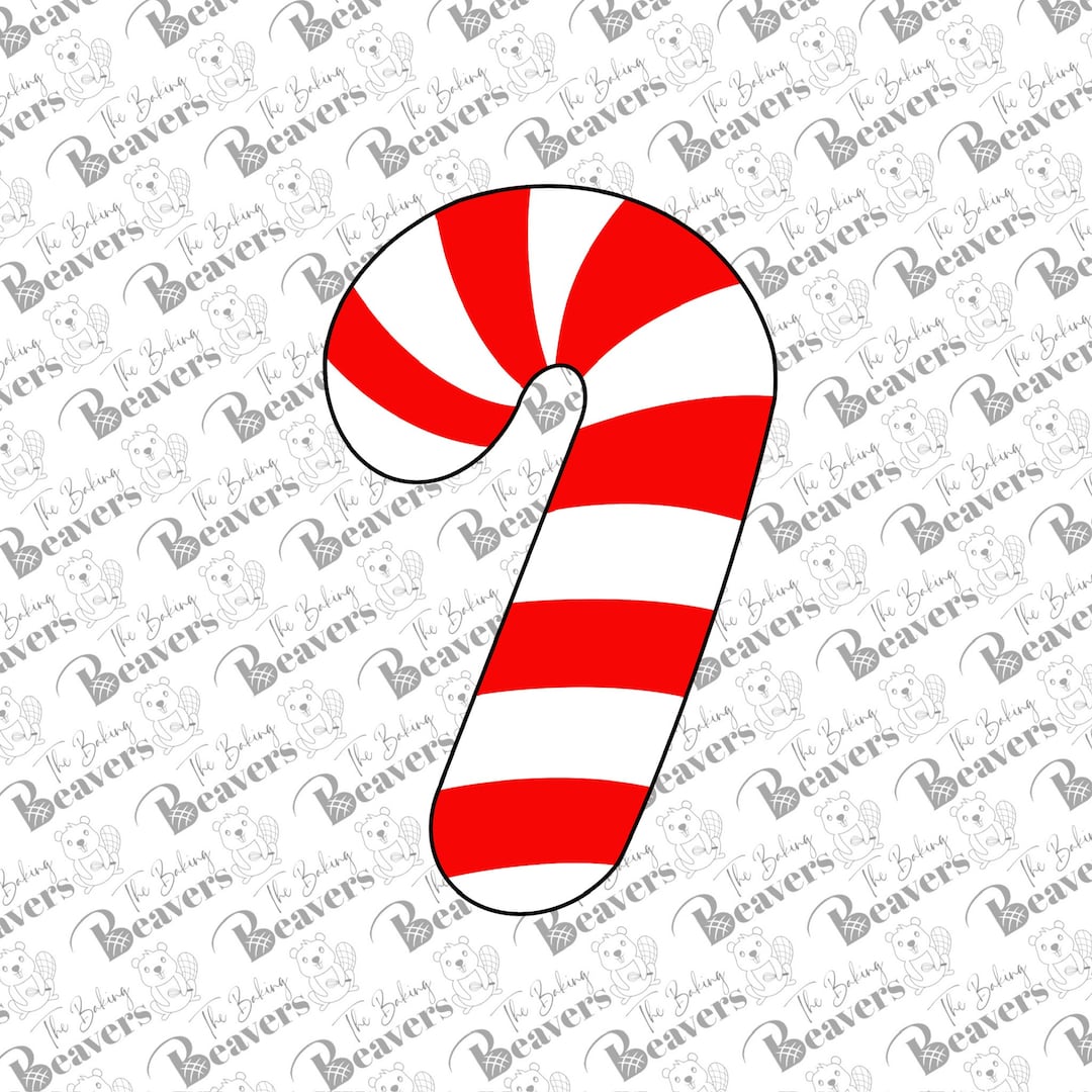 Candy Cane Cookie Cutter (recommend Sizing Up) - Etsy