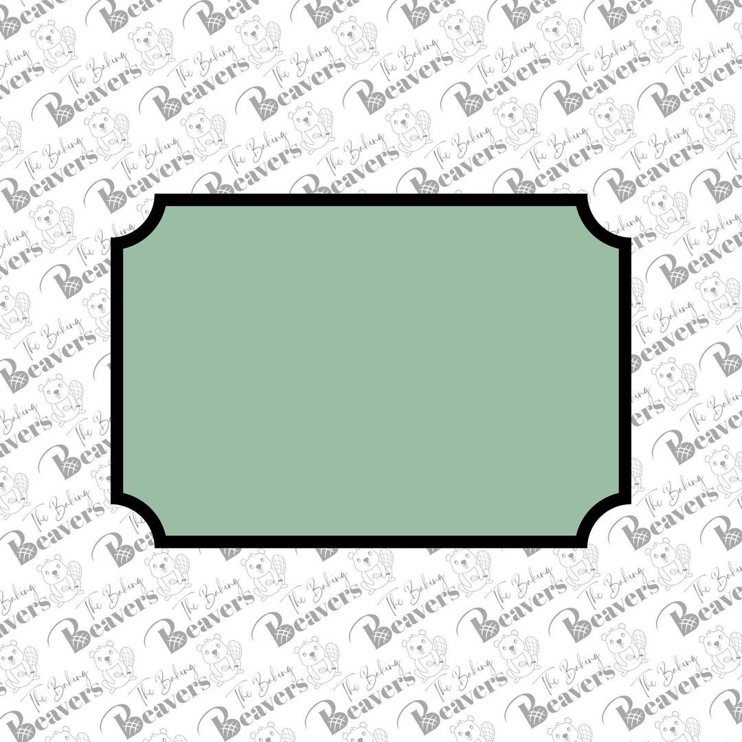 Tapered Corner Rectangle Plaque Cookie Cutter - Etsy