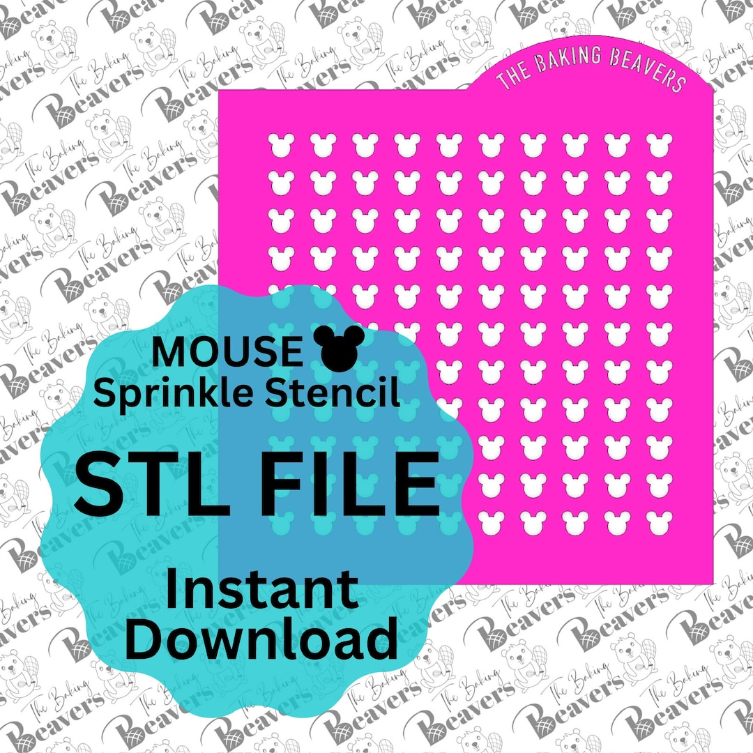 STL - Mouse Head Sprinkle Stencil (digital Download) - Etsy