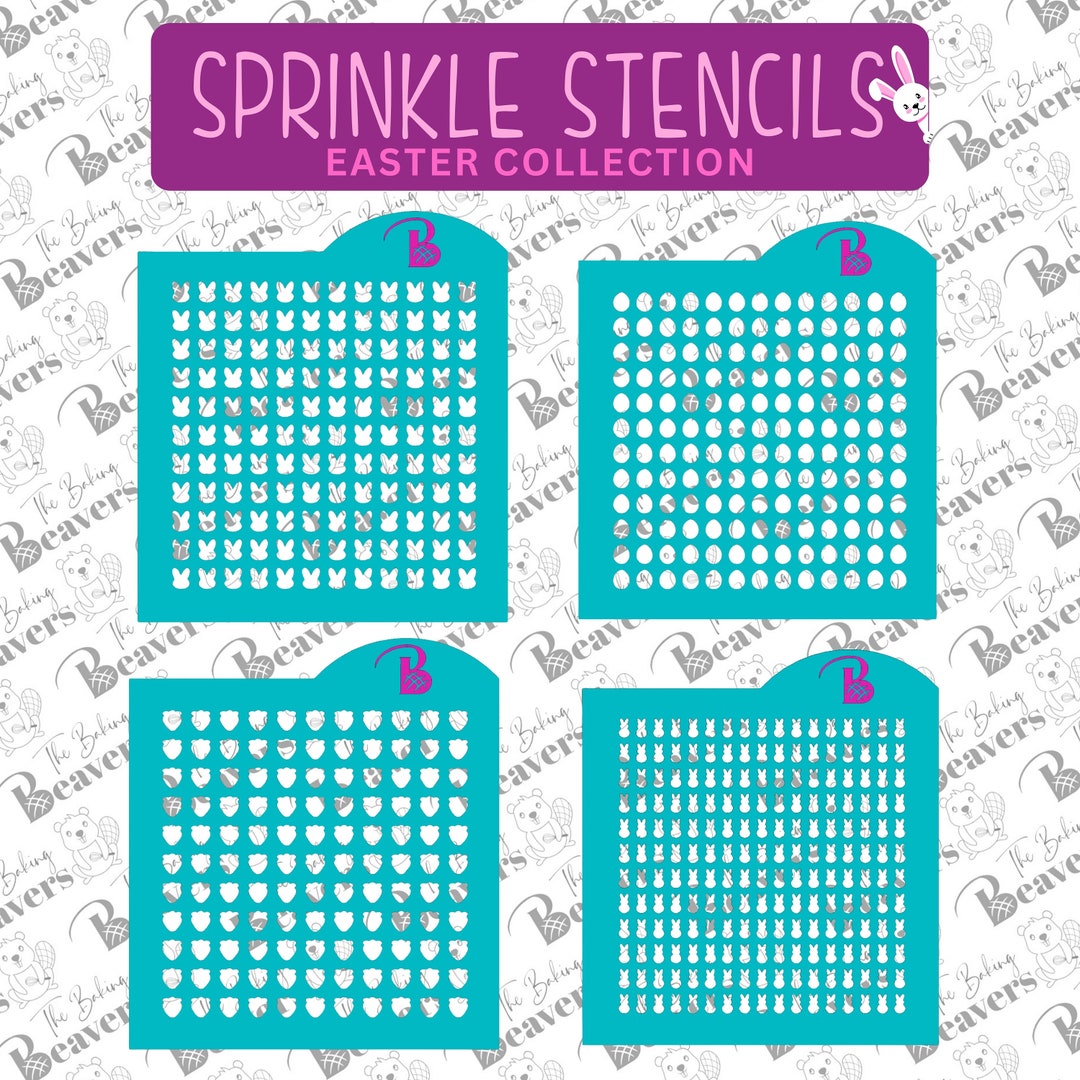EASTER Sprinkle Stencils Pack - 4 Easter/spring Designs - Etsy