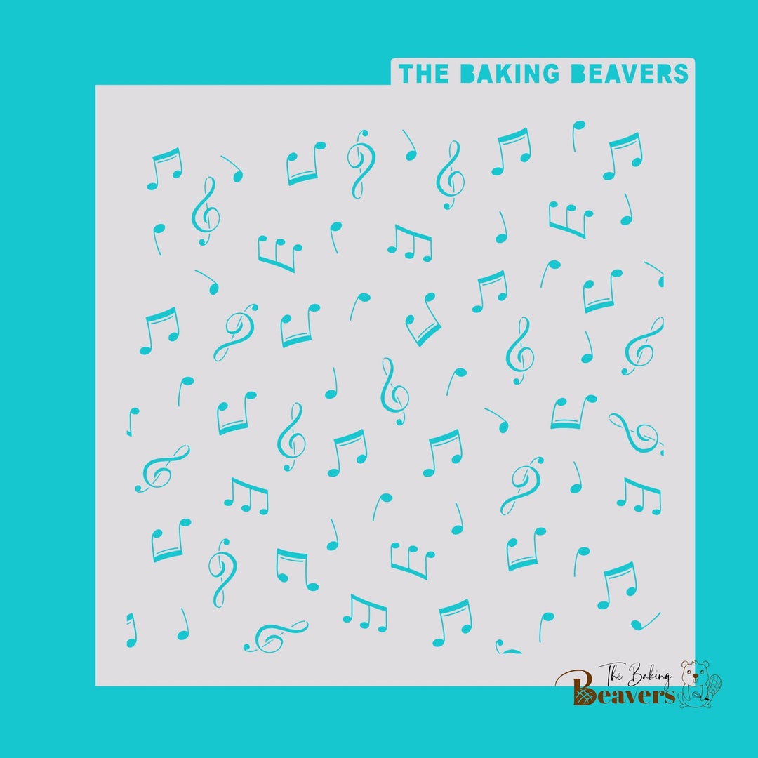 Music Notes Pattern Stencil - Etsy