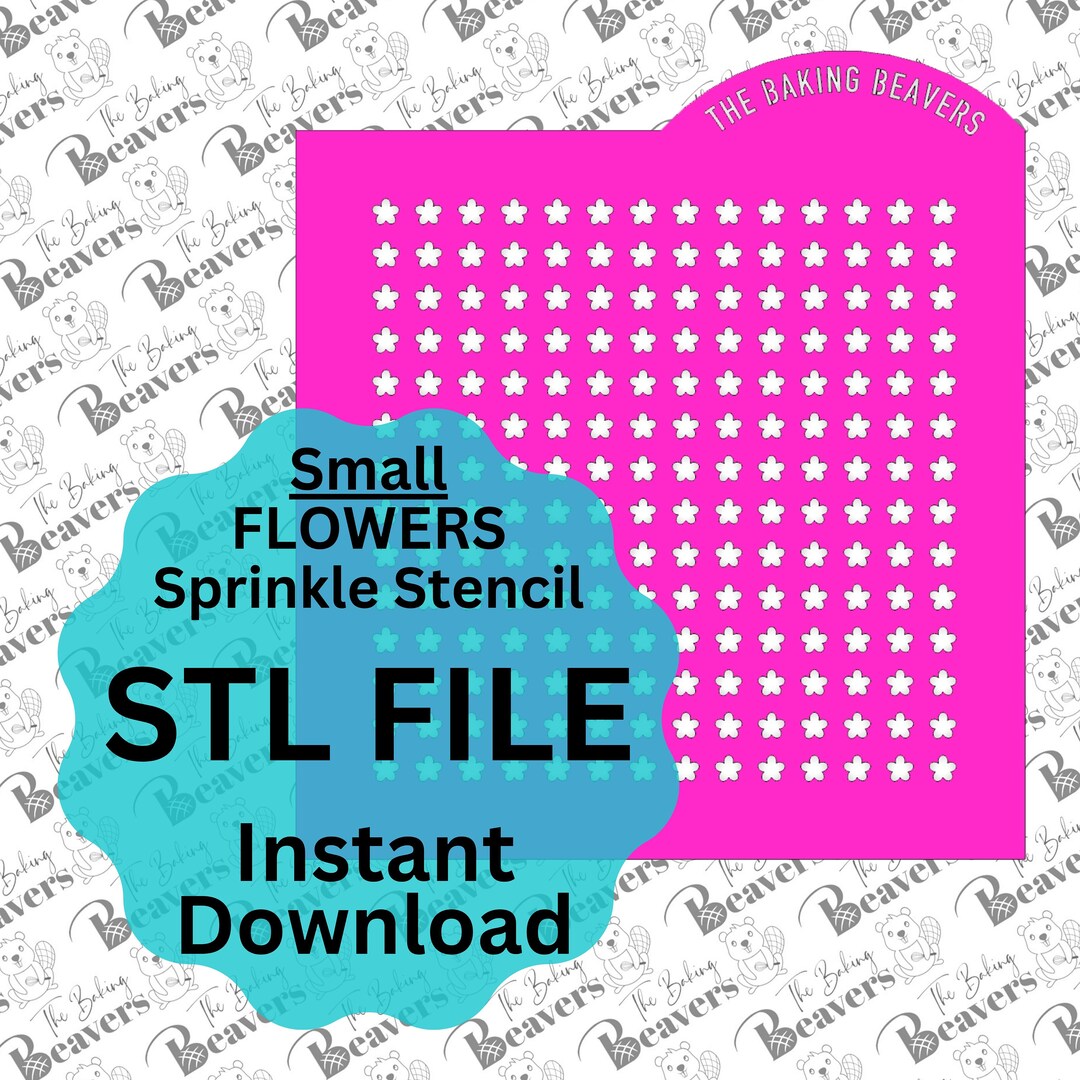 STL - Small (confetti) Flower Sprinkle Stencil (digital Download) - Etsy