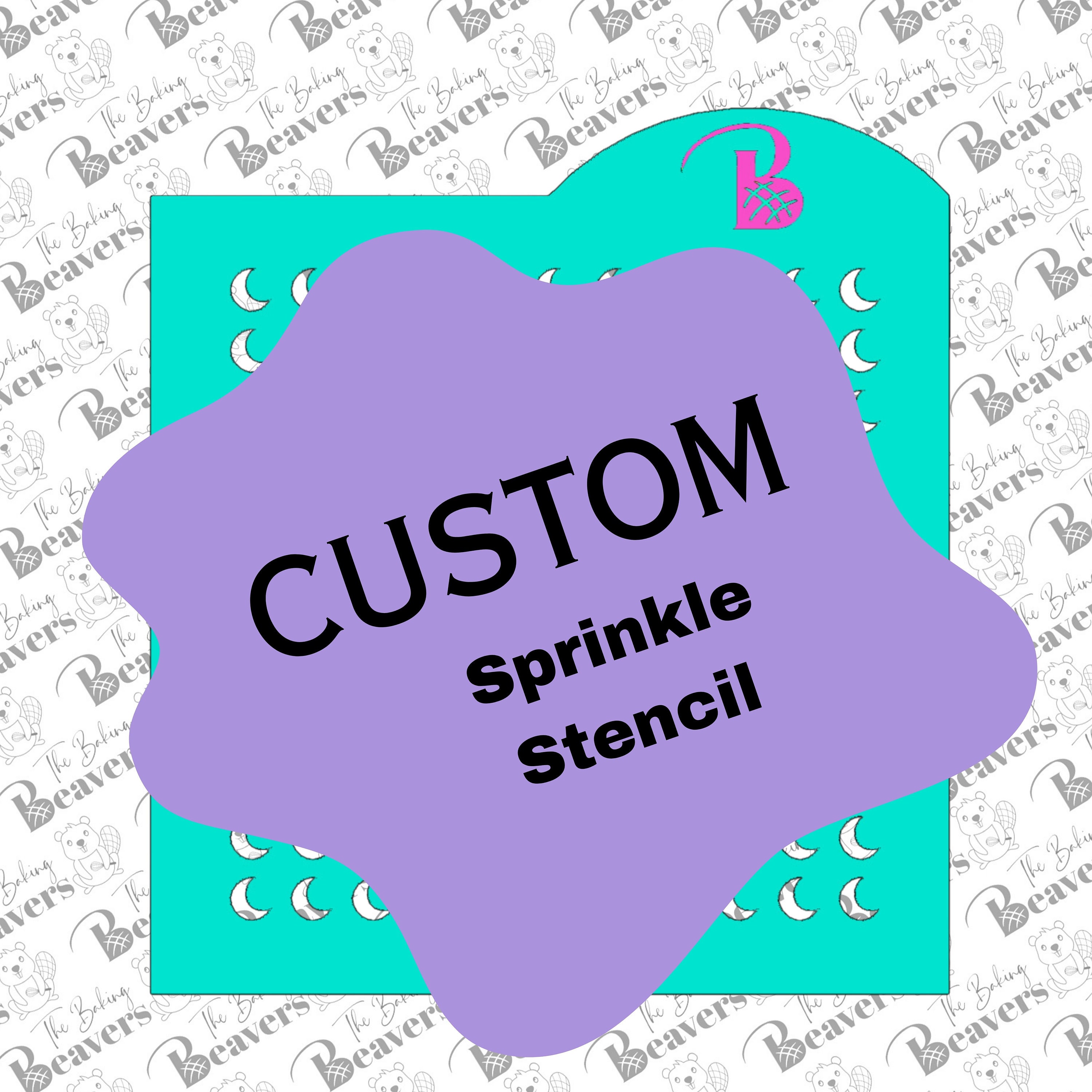 Custom Sprinkle Stencil - Etsy