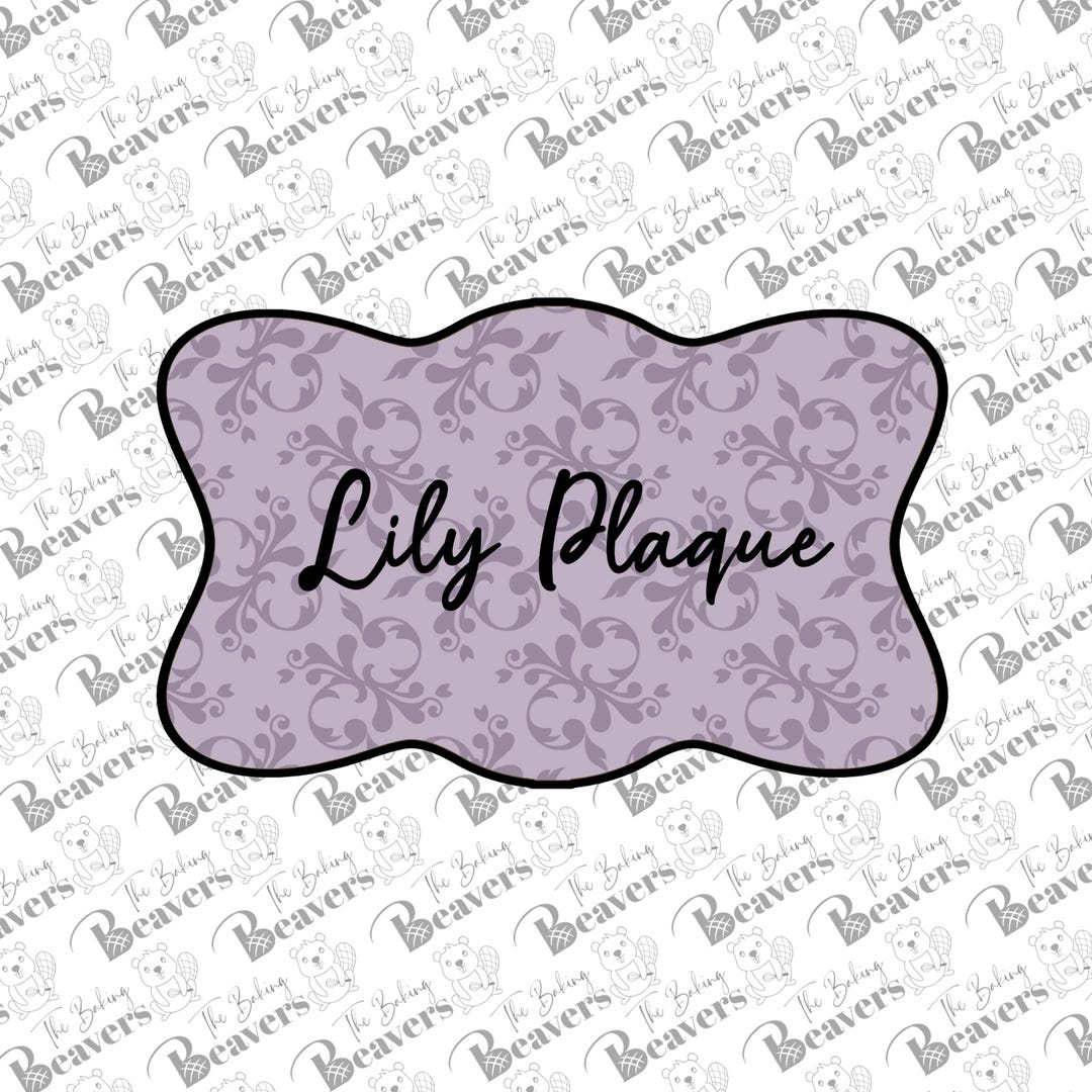 Lily WAVY Plaque Cookie Cutter - Etsy