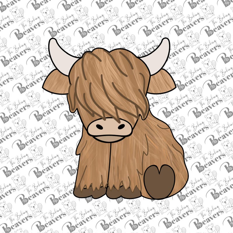 Baby Highland Cow Cookie - Etsy