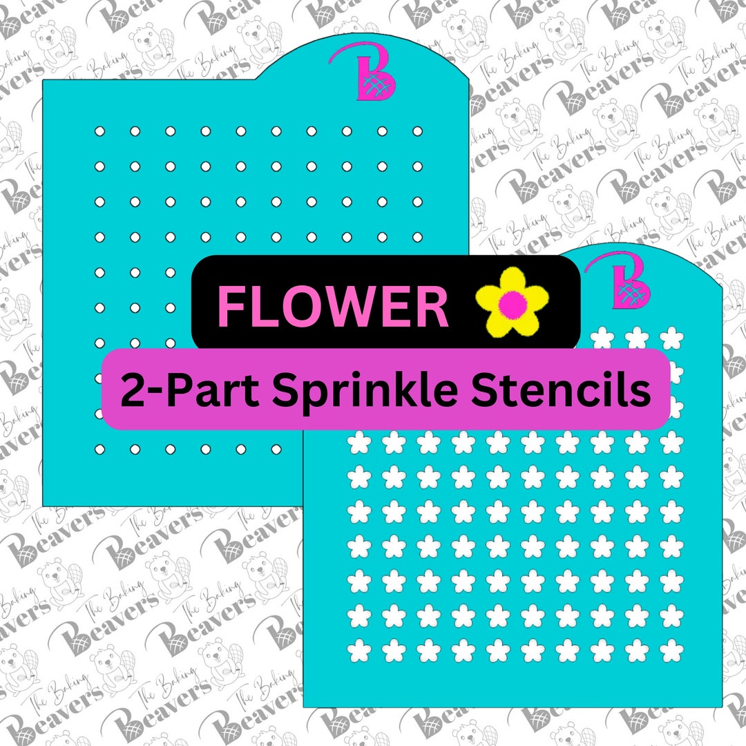 Flower Sprinkle Stencils (2 Part) - Etsy