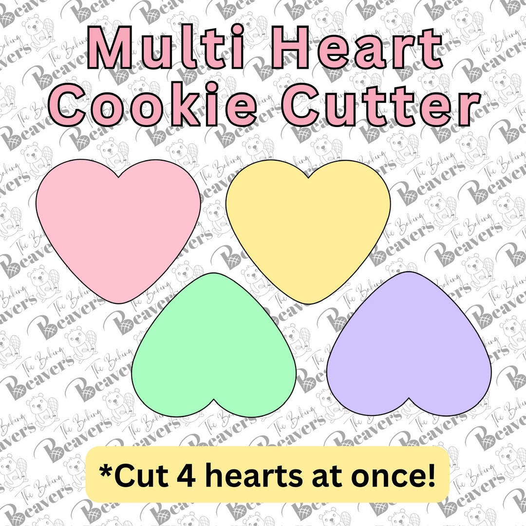 Multi-heart Cookie Cutter (cuts 4 Hearts at Once) - Etsy