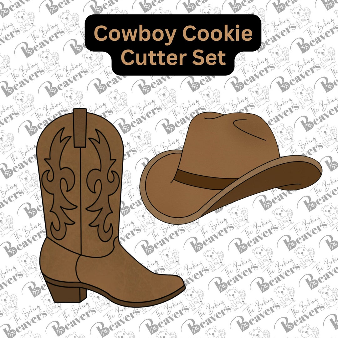 Cowboy Hat and Boot Set Cookie Cutters - Etsy