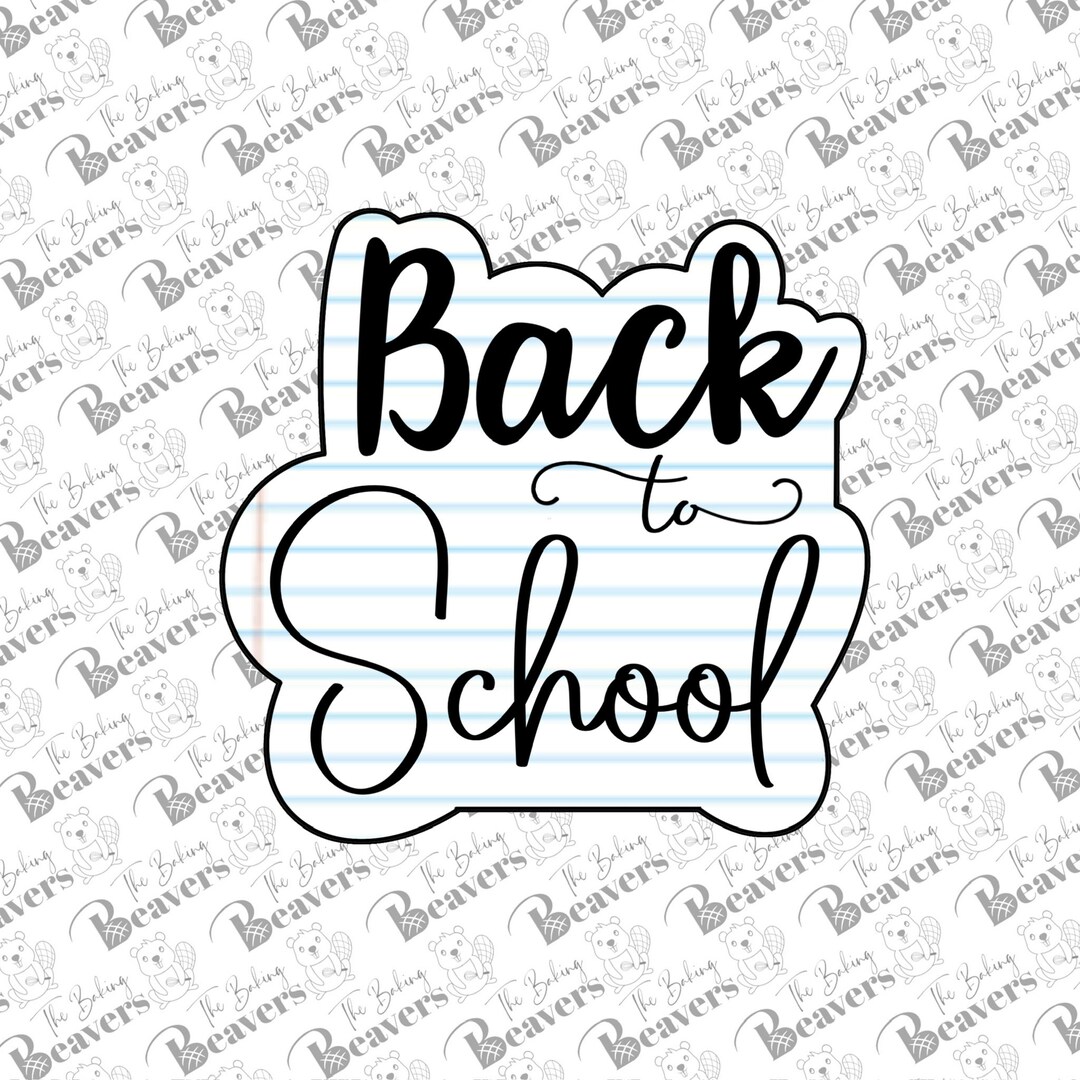 Back to School Text Cookie Cutter (with or Without Stencil) - Etsy