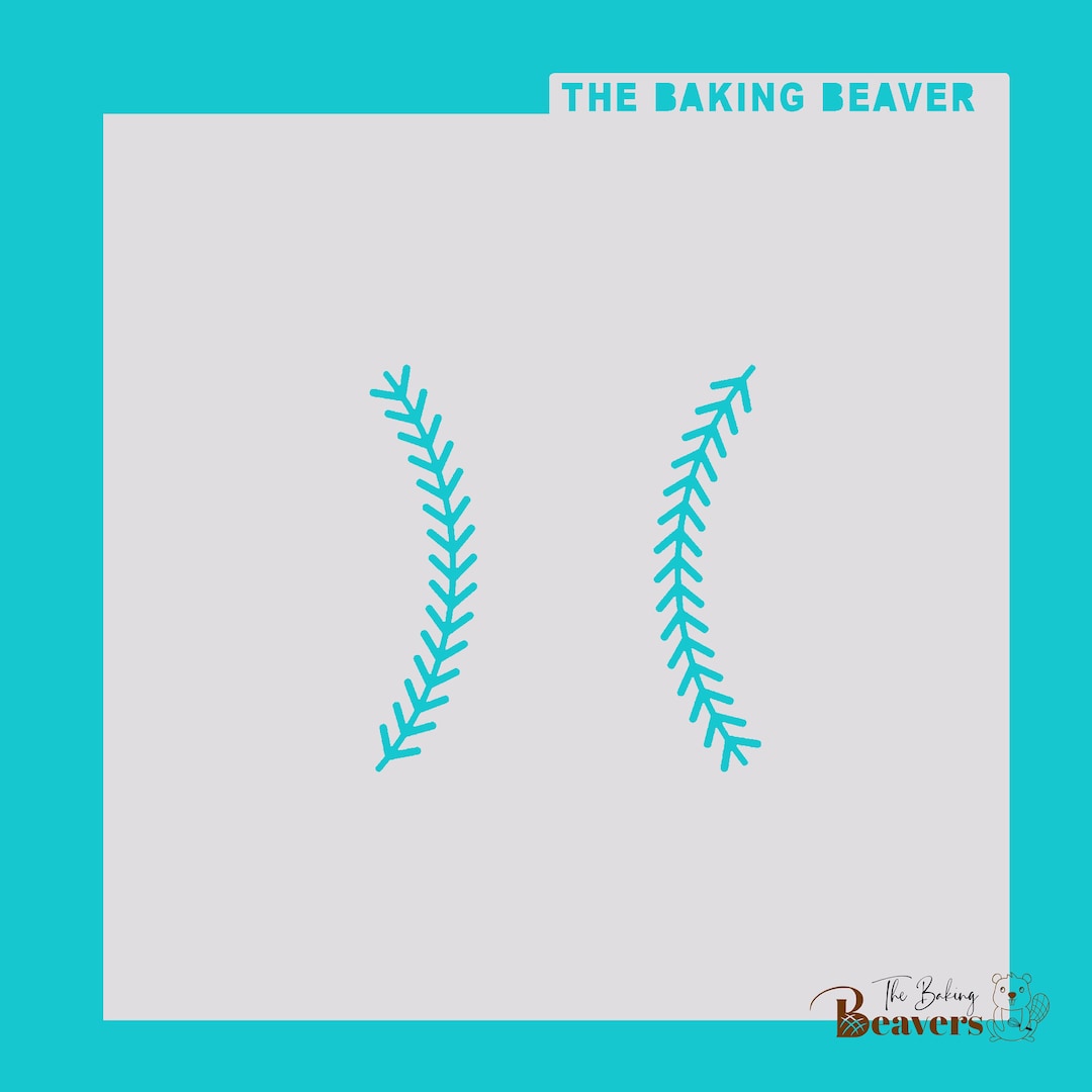 Baseball Stitches Stencil - Etsy