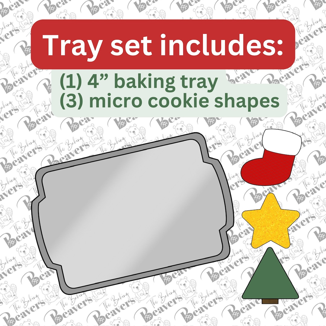 Elf Sized Baking Tray of Cookies (micro-cookie Cutters + Tray Cutter ...