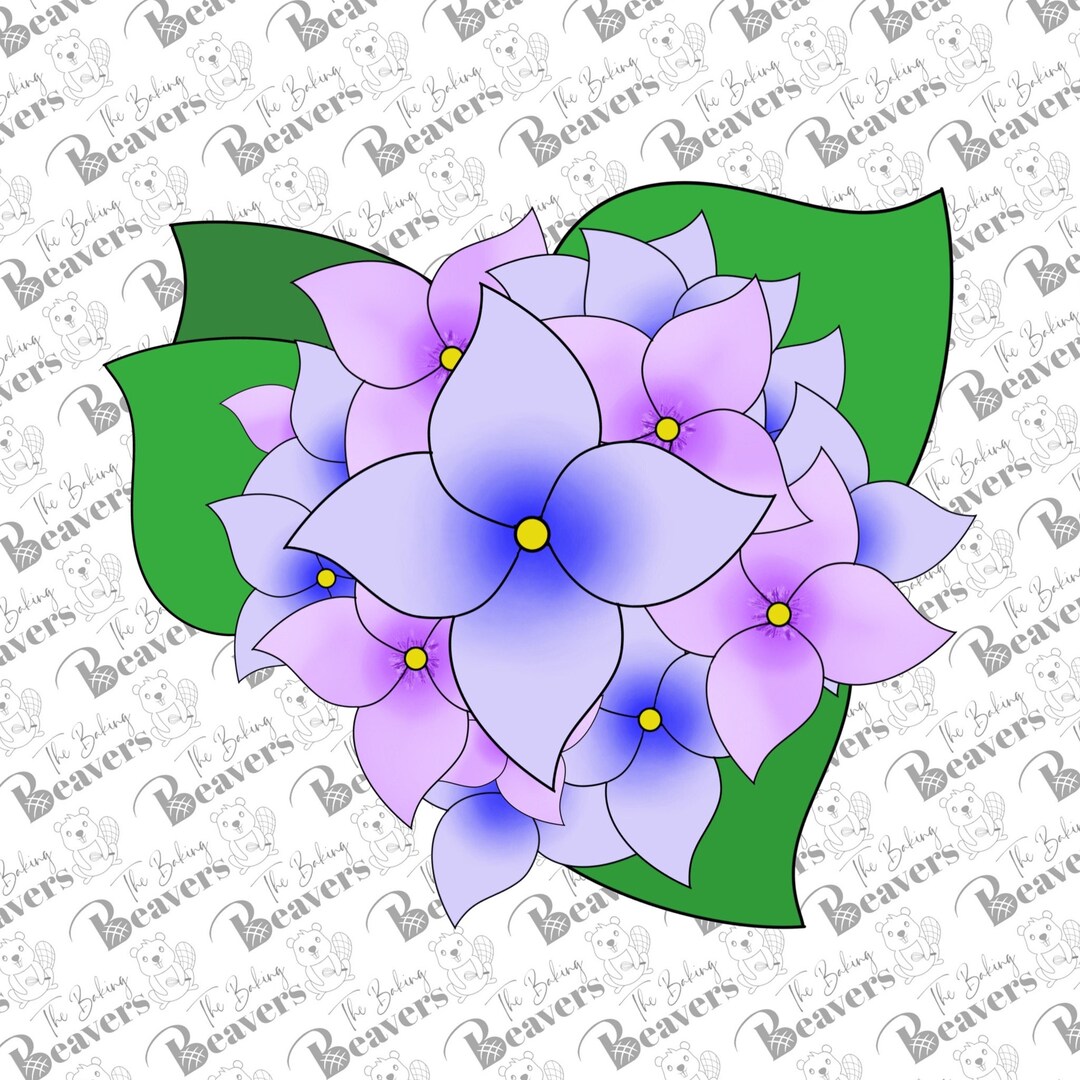 Bunch of Hydrangeas With Leaves Cookie Cutter - Etsy