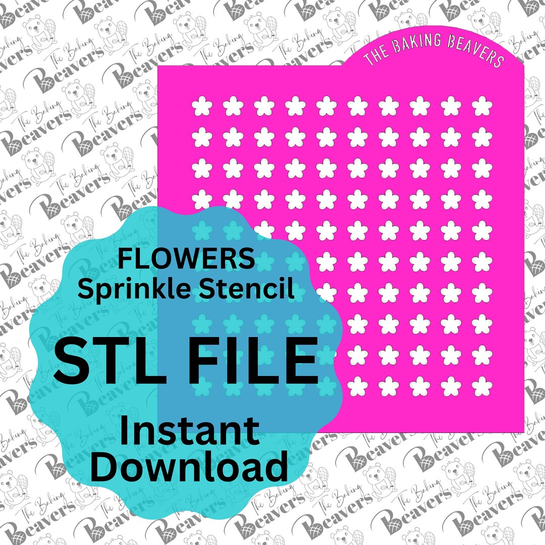 STL - Flower Sprinkle Stencil (digital Download) - Etsy