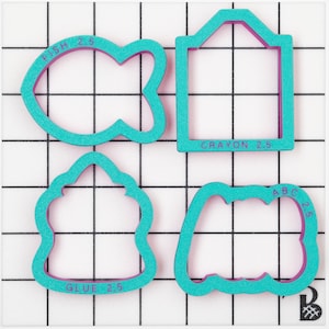 Back to School Cookie Cutter Set of 9 Minis - Etsy
