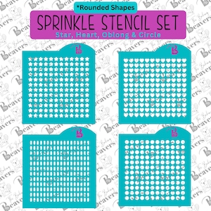 Sprinkle Stencils Rounded Shapes Pack - Buy All 4 Rounded Shape Designs ...