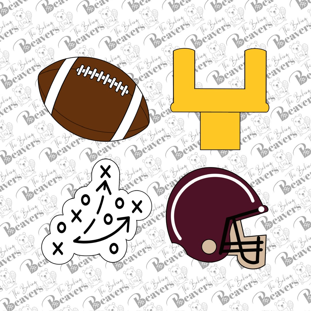Football Set of Cookie Cutters - Etsy