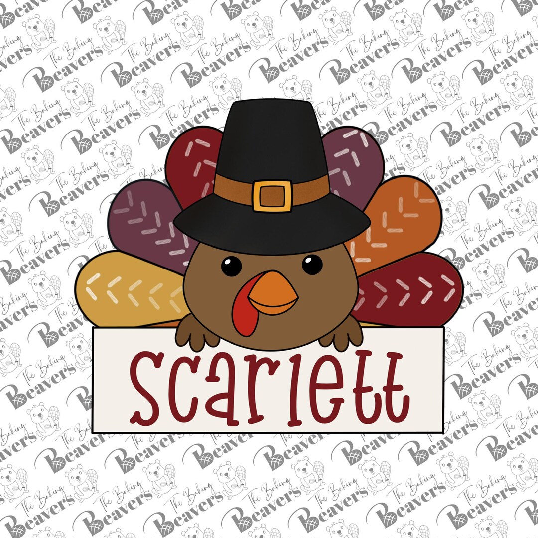 Turkey Pilgrim Name Plaque Cookie Cutter - Etsy