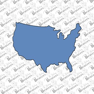 United States Map Cookie Cutter (recommend Sizing Up) - Etsy