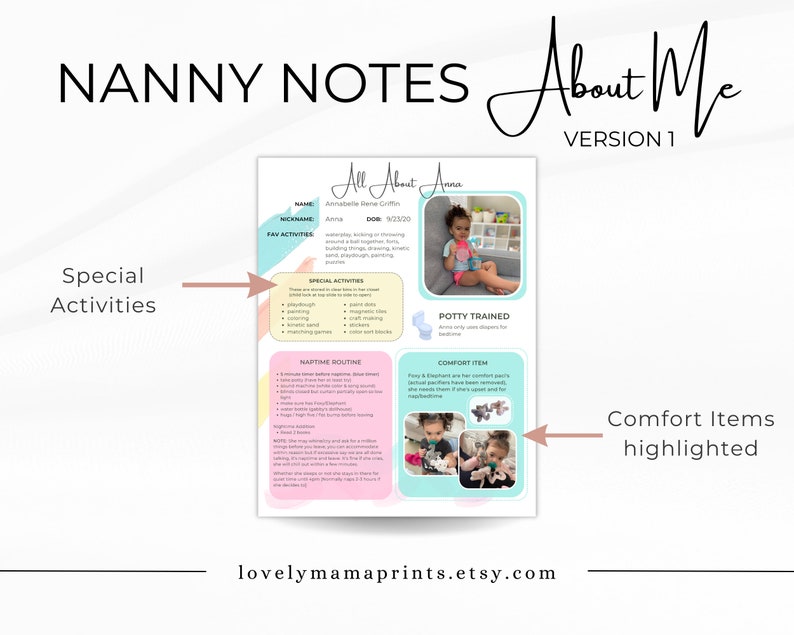 Babysitter Guide | Childcare Information | Kids Daily Schedule | Child ...