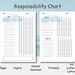 Responsibility Chart for Kids and Adults Daily Routine Checklist ...