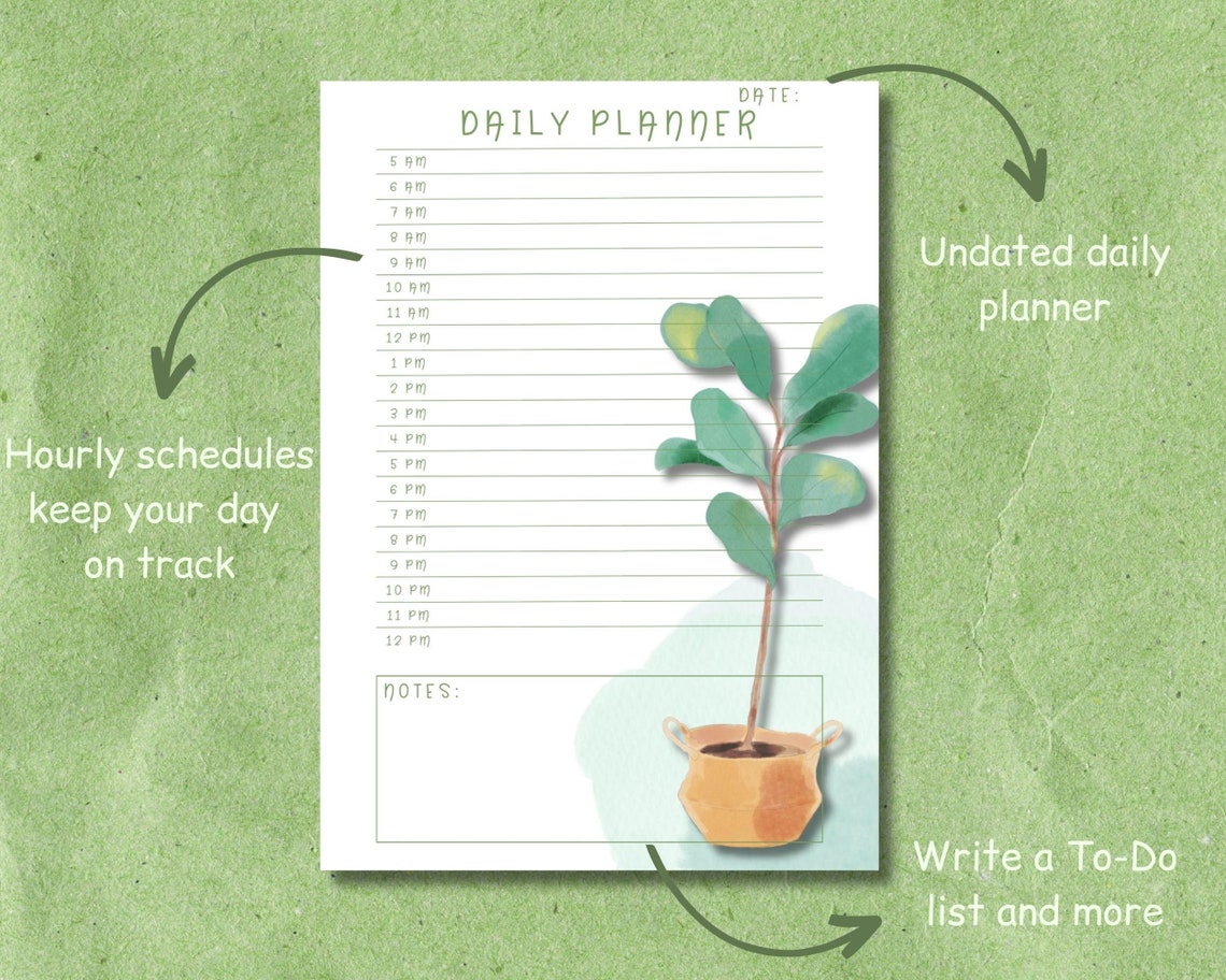 Daily Weekly Monthly Planner planner Insert Sets Instant Download ...