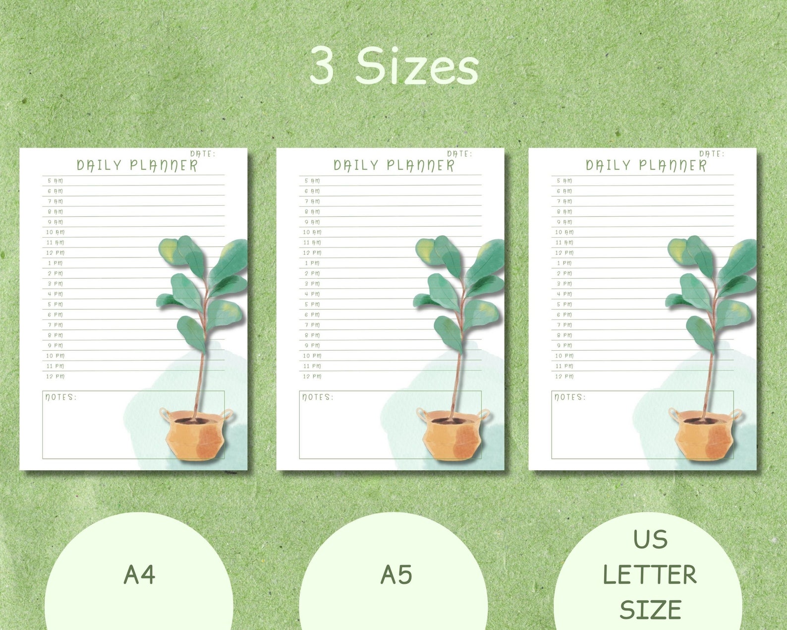 Daily Weekly Monthly Planner planner Insert Sets Instant Download ...