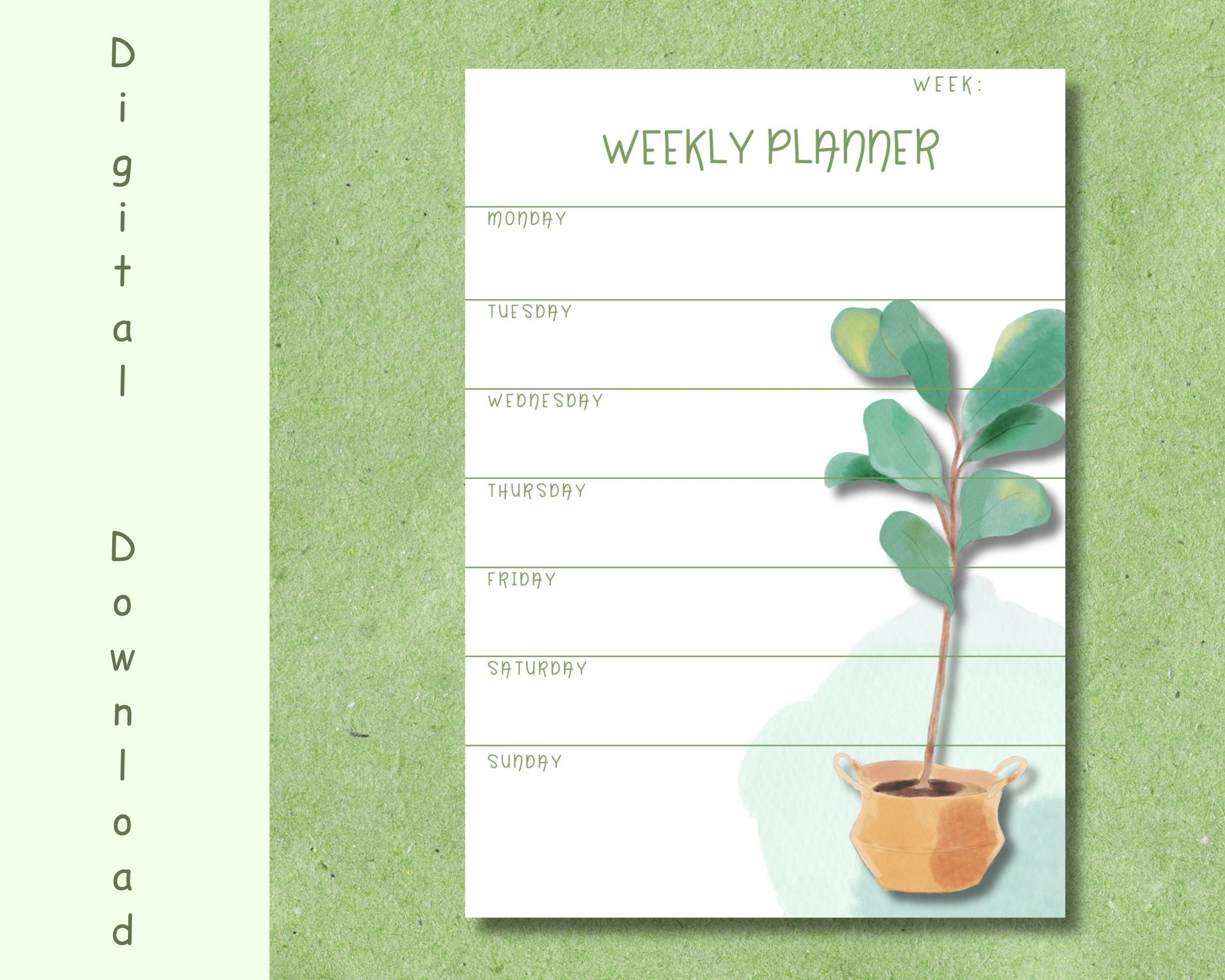 Daily Weekly Monthly Planner planner Insert Sets Instant Download ...