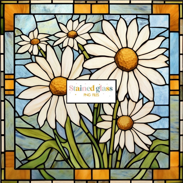 Stained Glass Daisy - Etsy