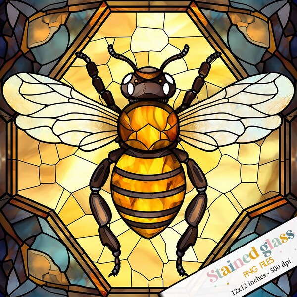 Stained Glass Bee - Etsy