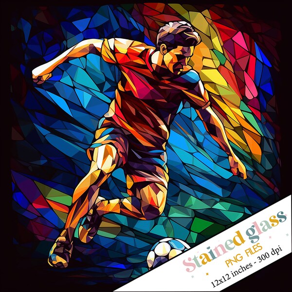 Stained Glass Soccer - Etsy