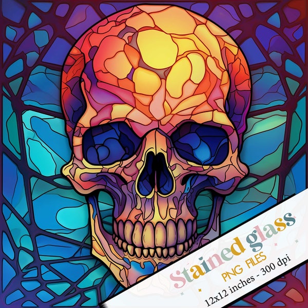 Stained Glass Skull - Etsy