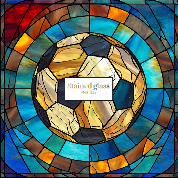 Soccer Stained Glass Template - Etsy
