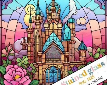 Princess Stained Glass Clip Art, Instant Download, Great for Wall Art ...