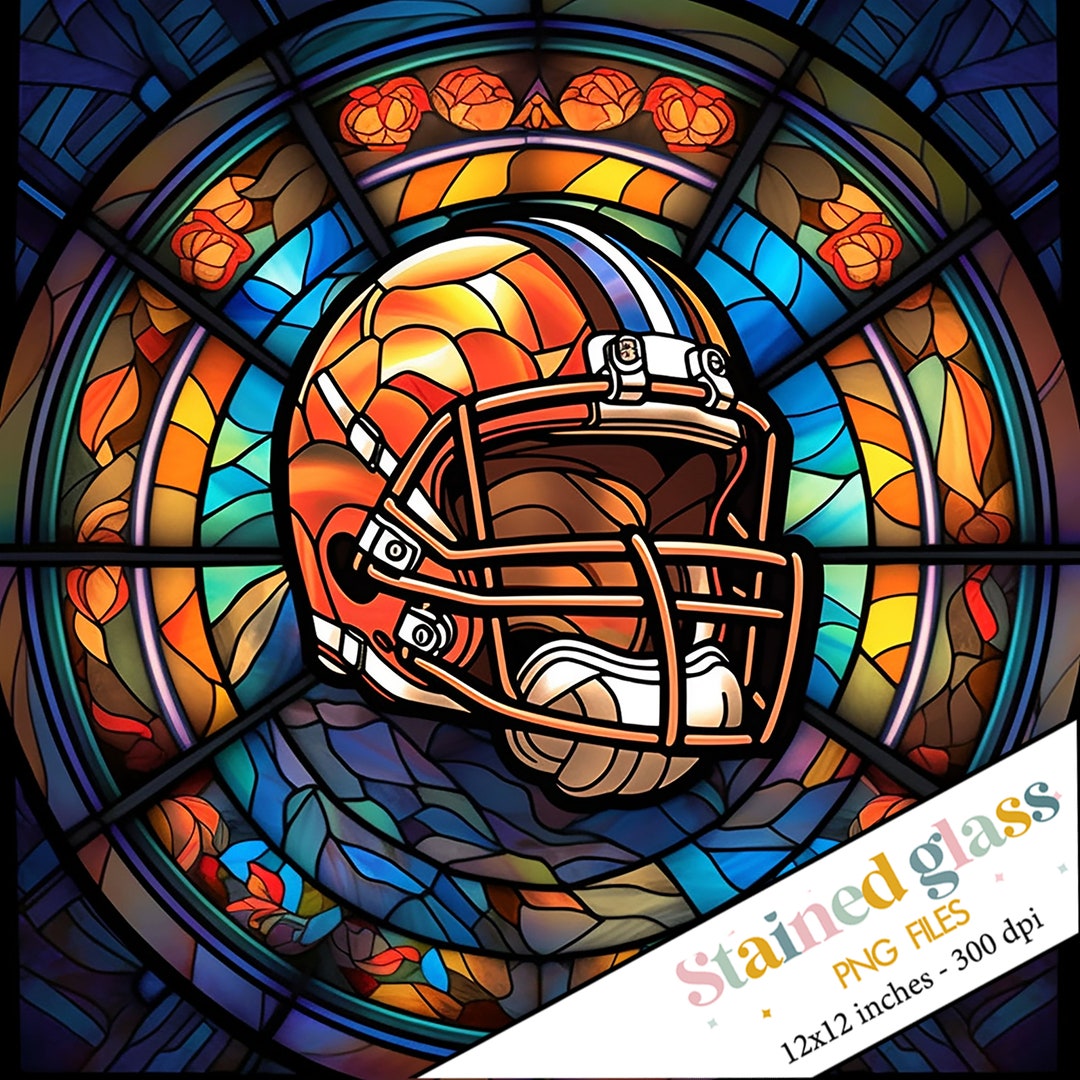 Football Stained Glass Png Design, Sports Stained Glass Sublimation, Stained Glass Pattern ...