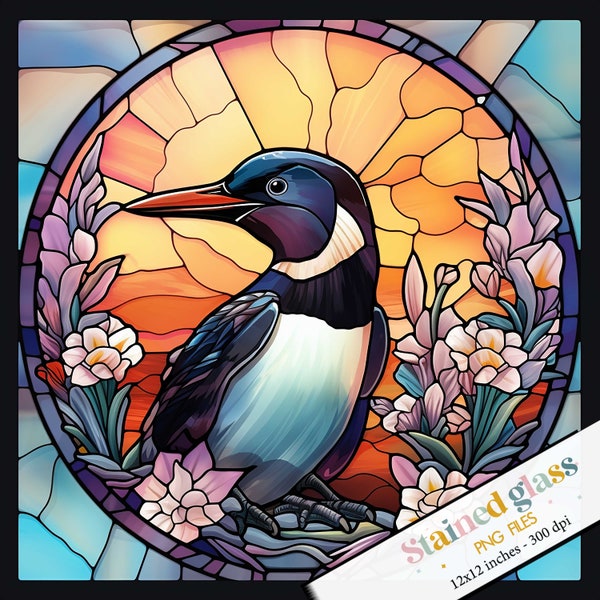 Stained Glass Penguin Window Art - Etsy
