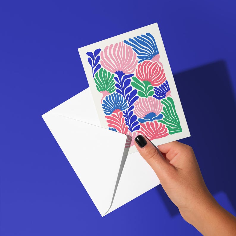 Printable Summer Cards Bundle: Modern Art Greeting Cards (PDF Download ...