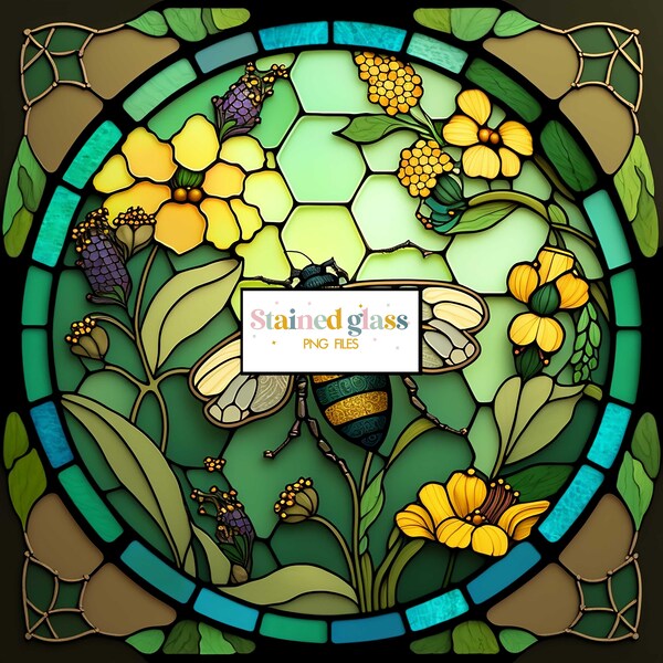 Stained Glass Bee - Etsy