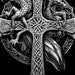 Digital Images of Celtic Cross With Dragons - Etsy