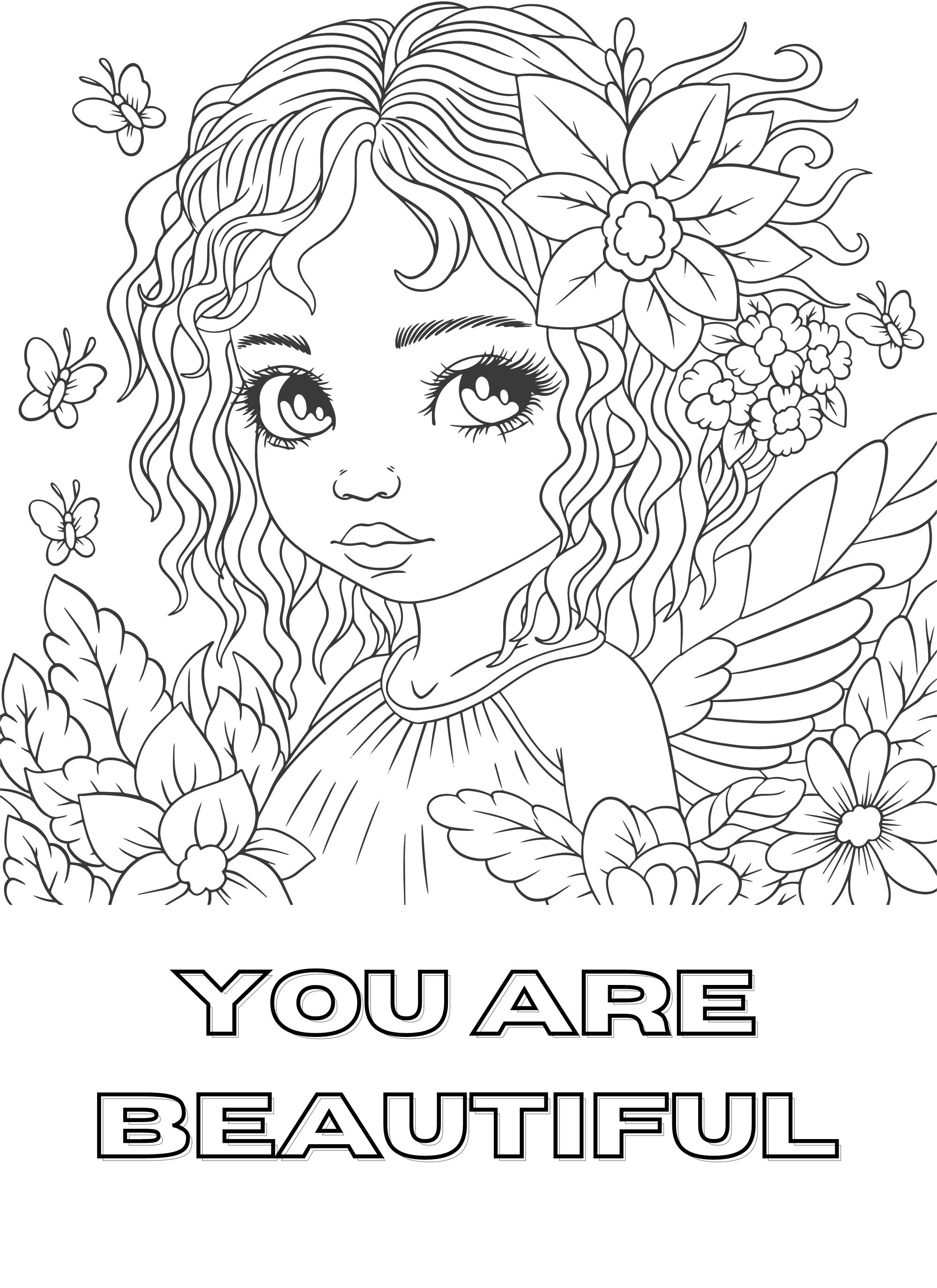 Magical Fairy Coloring Pages - Etsy