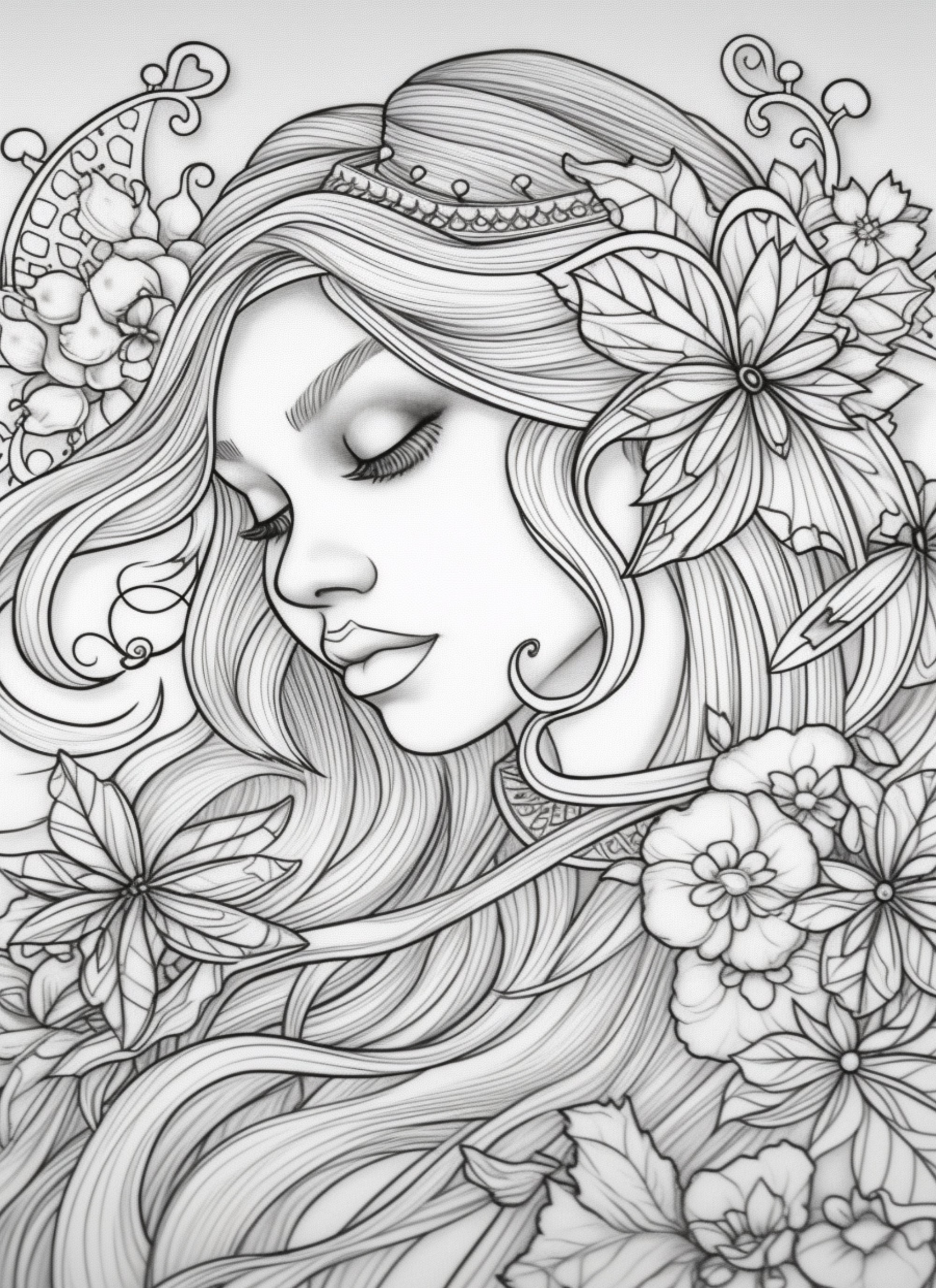 Magical Fairy Coloring Pages - Etsy