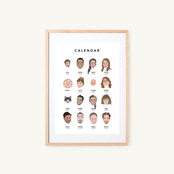 Portrait Calendar - Etsy