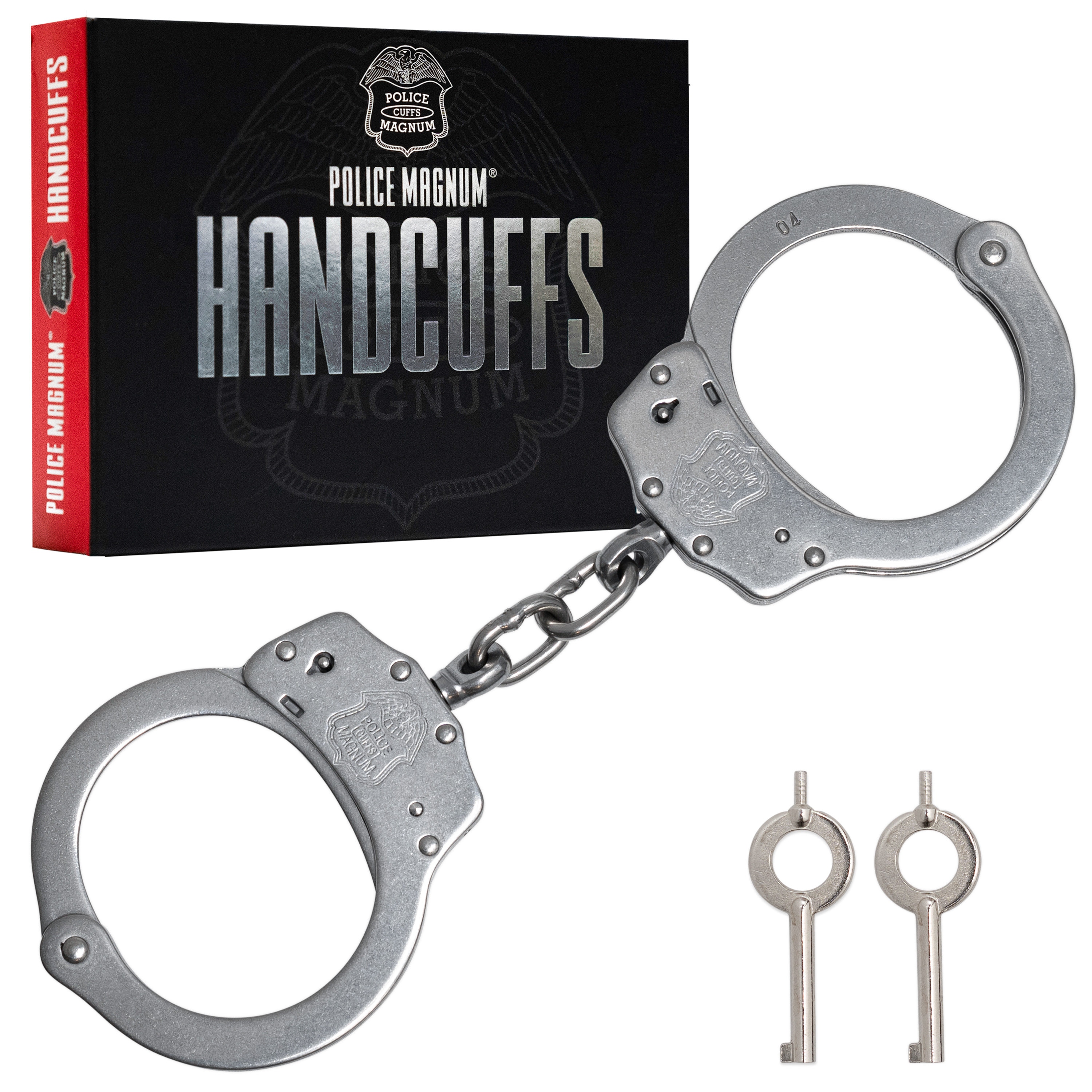 Police Magnum Heavy Duty Steel Handcuffs double Safety Lock Restraints security Guard law Enforcement Tactical Gear Stainless Steel Etsy