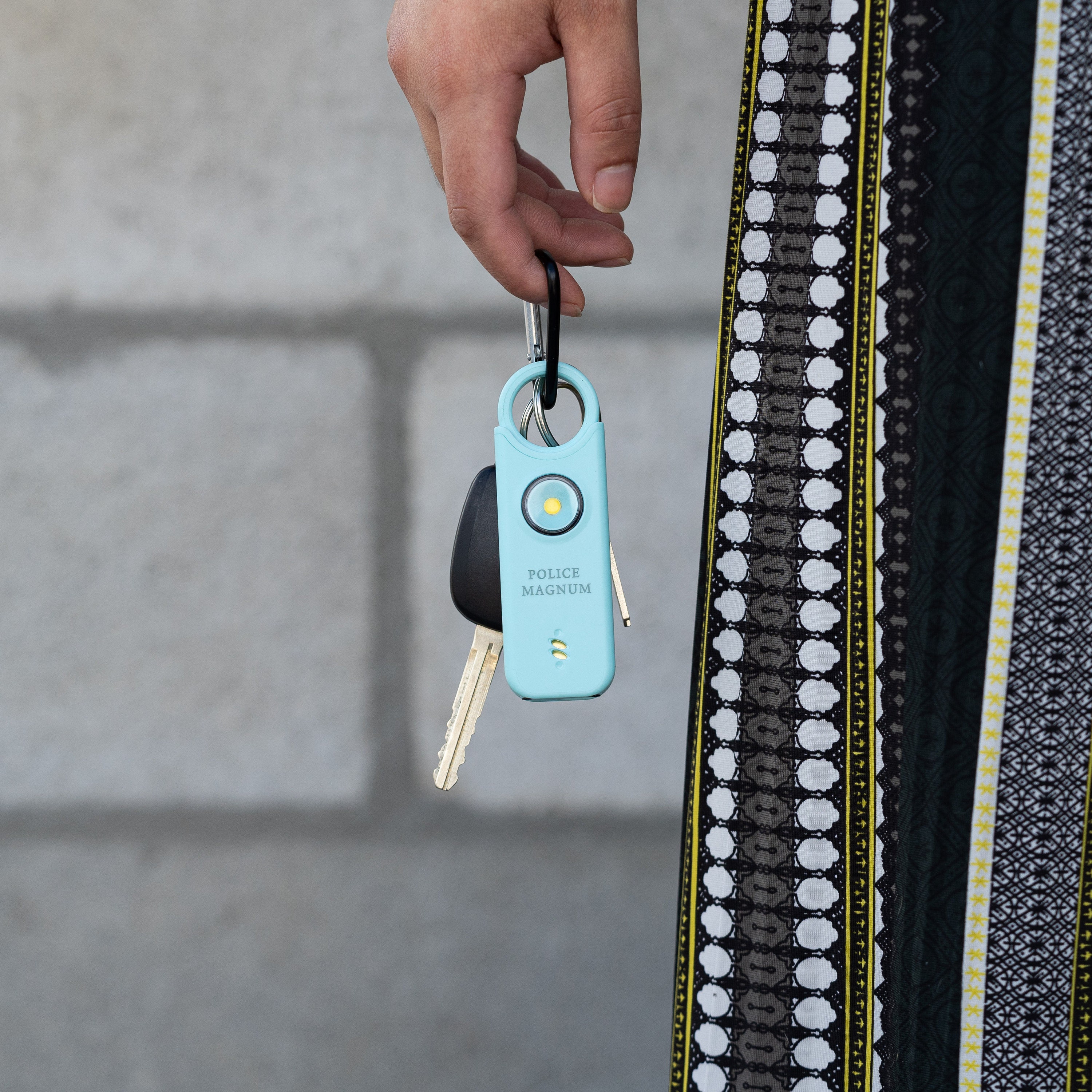 Police Magnum Personal Safety Alarm Keychain- Rechargeable LED Light ...