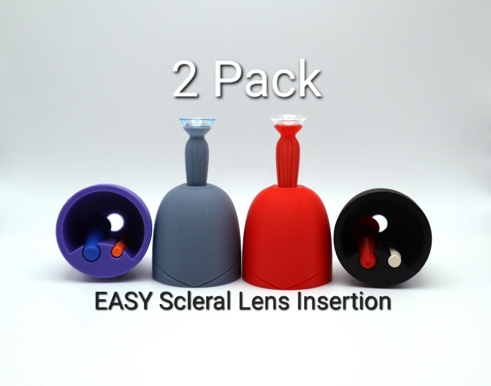 Scleral Lens Dome Dock Mini (2 Pack) Scleral Lens Insertion Tool Custom ...