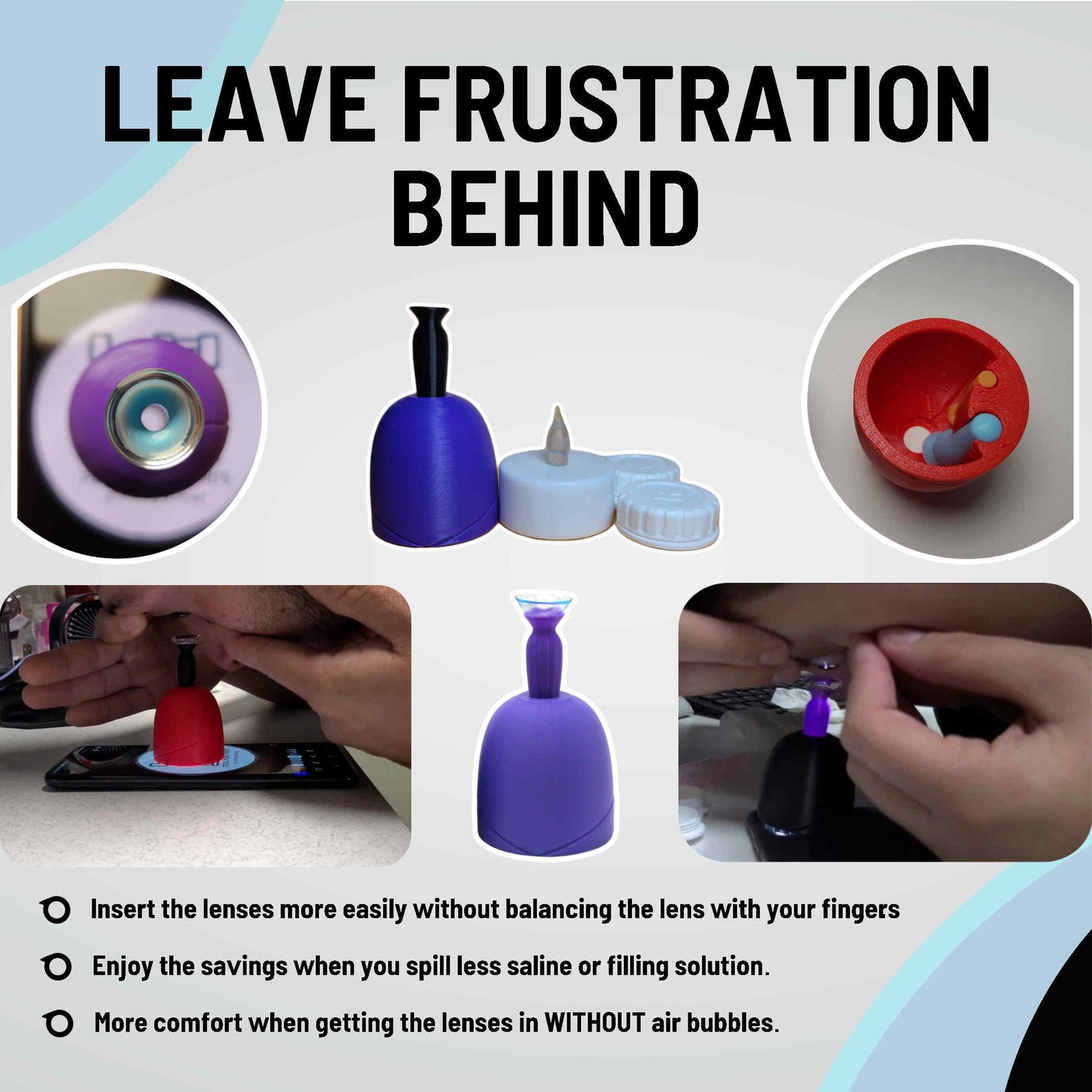 Scleral Lens Insertion Device (2 Pack) Scleral Lens Inserter Tool ...