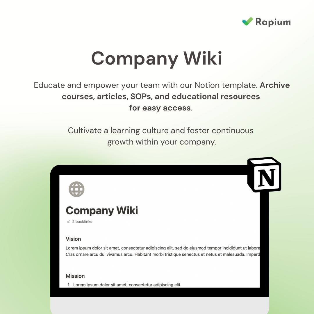 Notion: Company Wiki & Guideline - Etsy